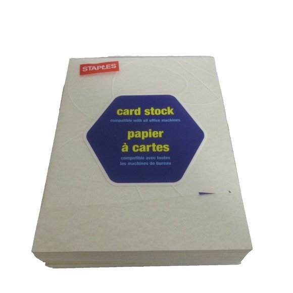 Staples | Office | Staples Cream Parchment 25 Sheets Card Stock Letter ...